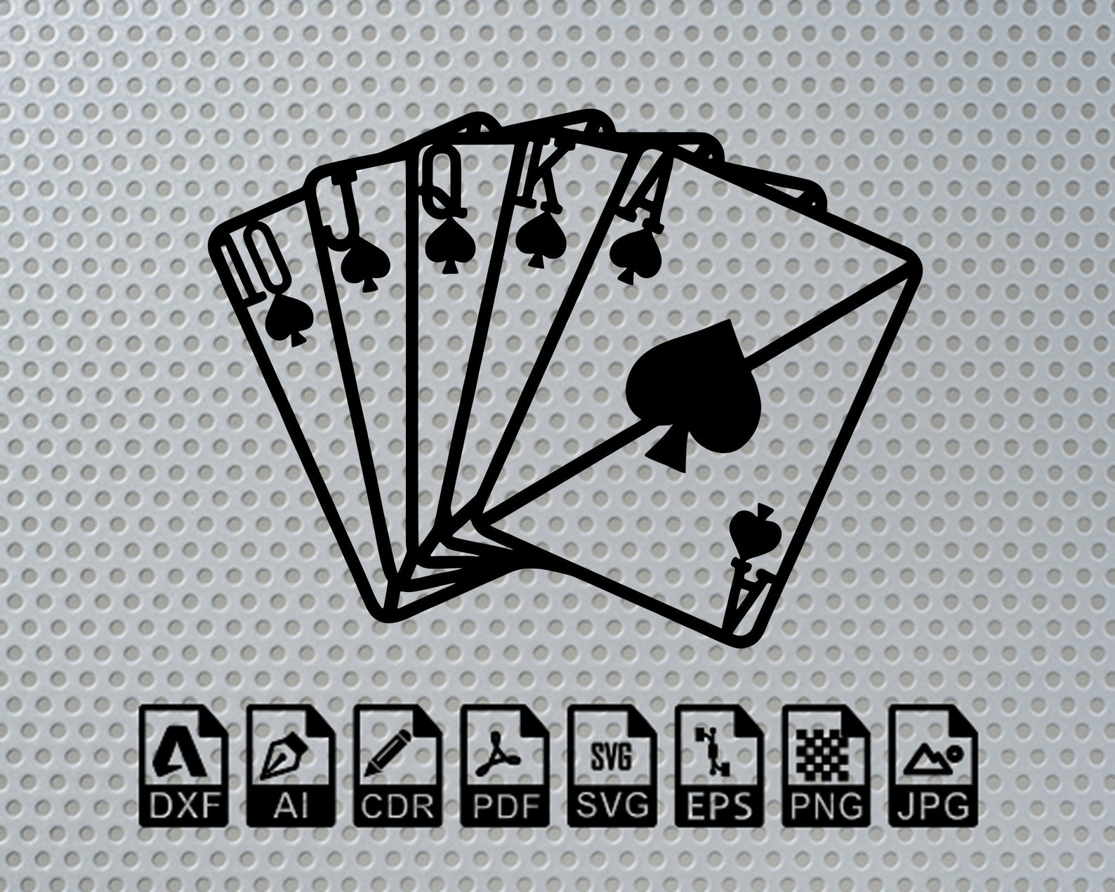 Game Card Deck Laser Cut Dxf Svg Cdr Glowforge Files Wall Art Sticker ...