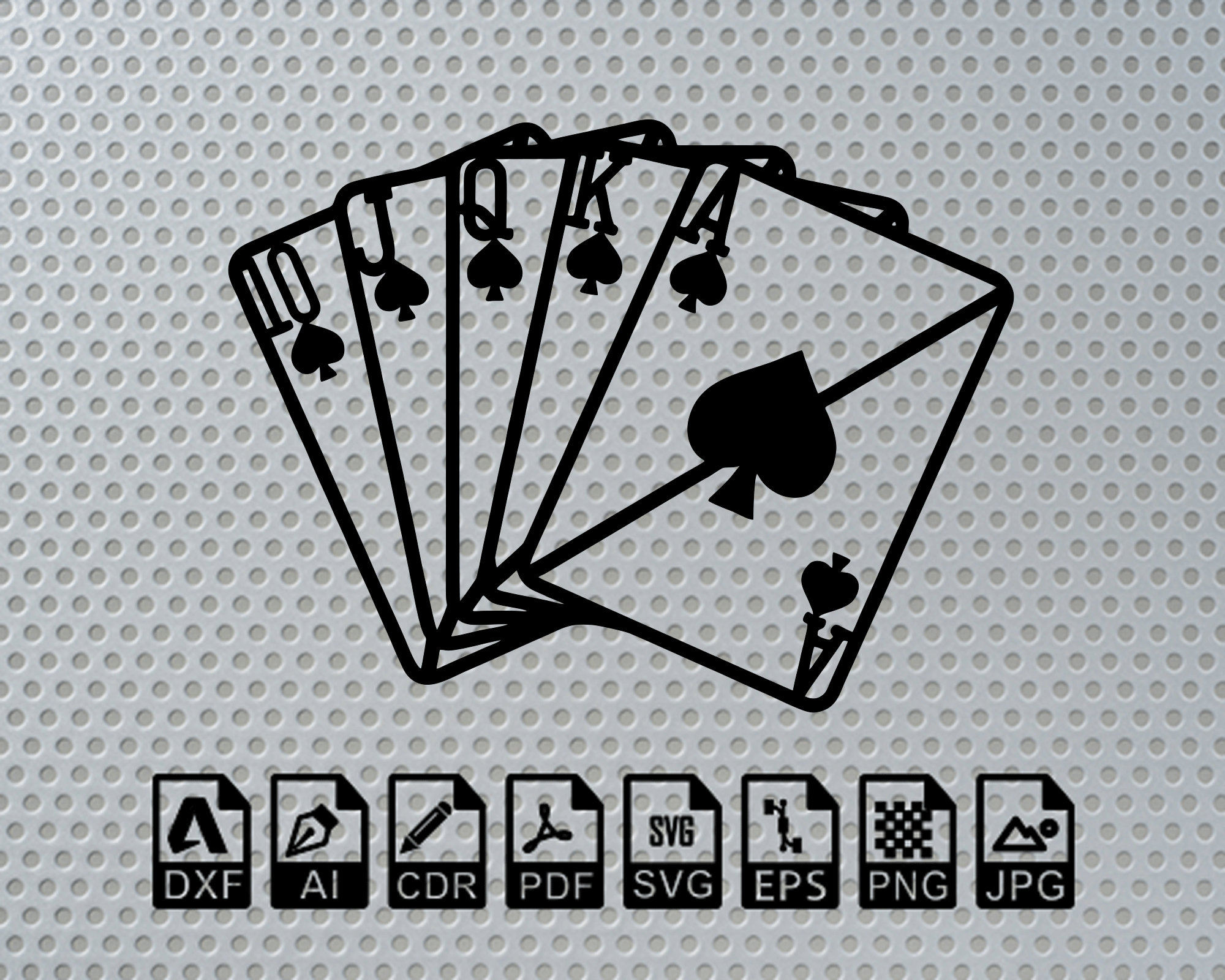 Game Card Deck Laser Cut Dxf Svg Cdr Glowforge Files Wall Art Sticker ...