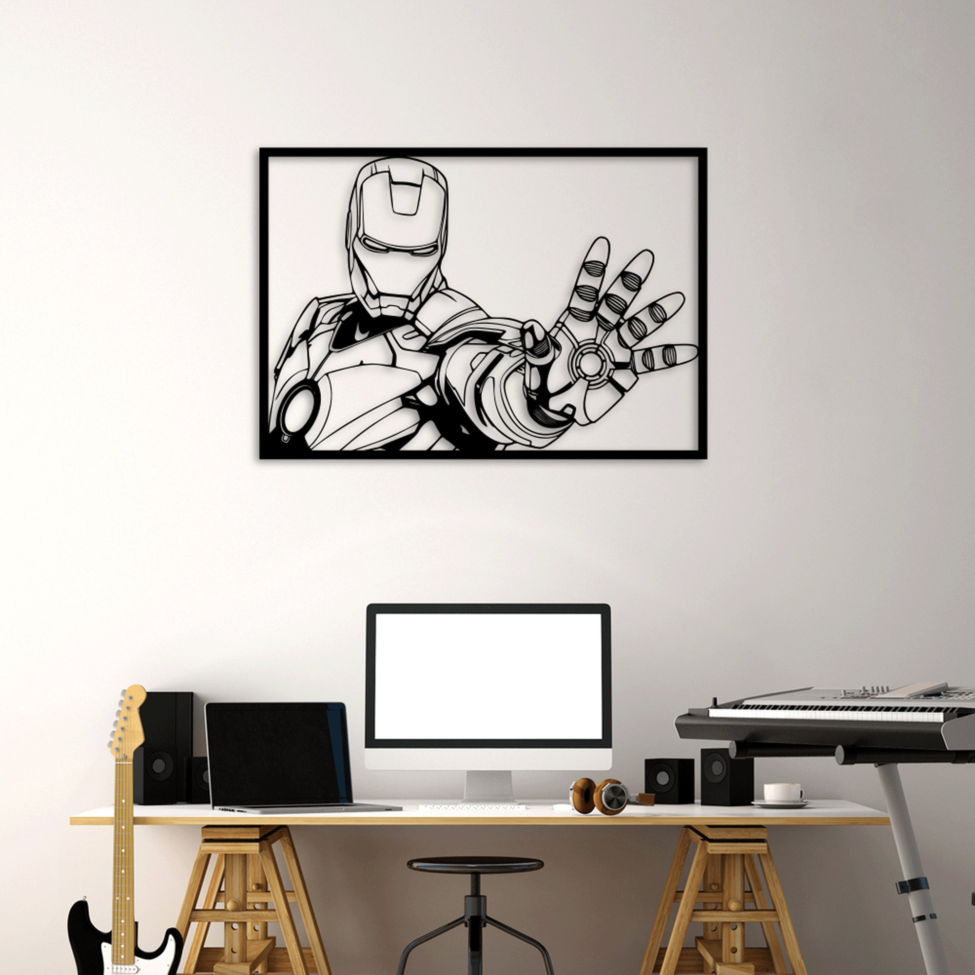 Iron Man Tony Stark Laser Cut Dxf Svg Glowforge Files Wall Art Sticker ...