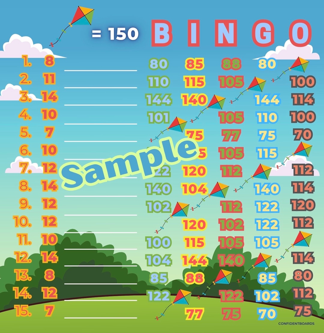 150 Kite Pyp Bingo With Profit - Etsy
