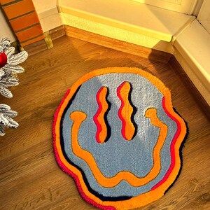 Abstract Tufting Smile Face Rug - Etsy