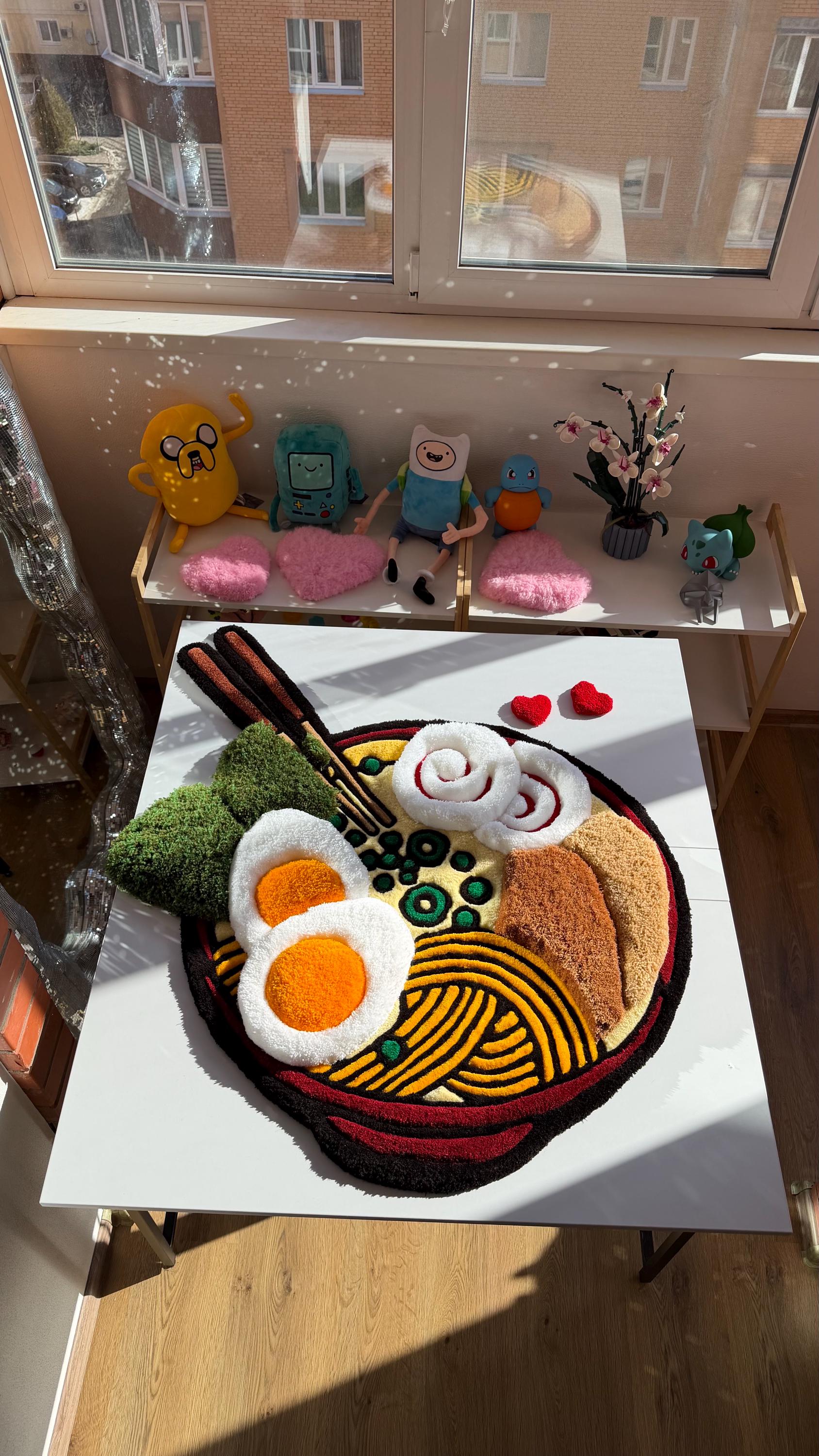 Custom Ramen Tufted Rug – 3D Handmade Noodle Bowl Carpet, Kawaii Mat - Etsy