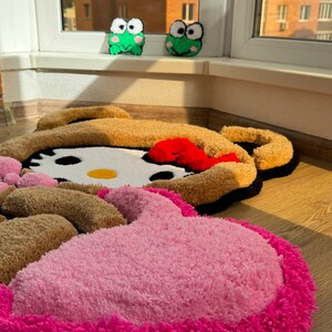 Custom 3D Puffy Hello Kitty Bear Tufting Rug Handmade - Etsy