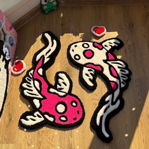 Custom Koi Yin Yang Fish Tufting Handmade Rug - Etsy
