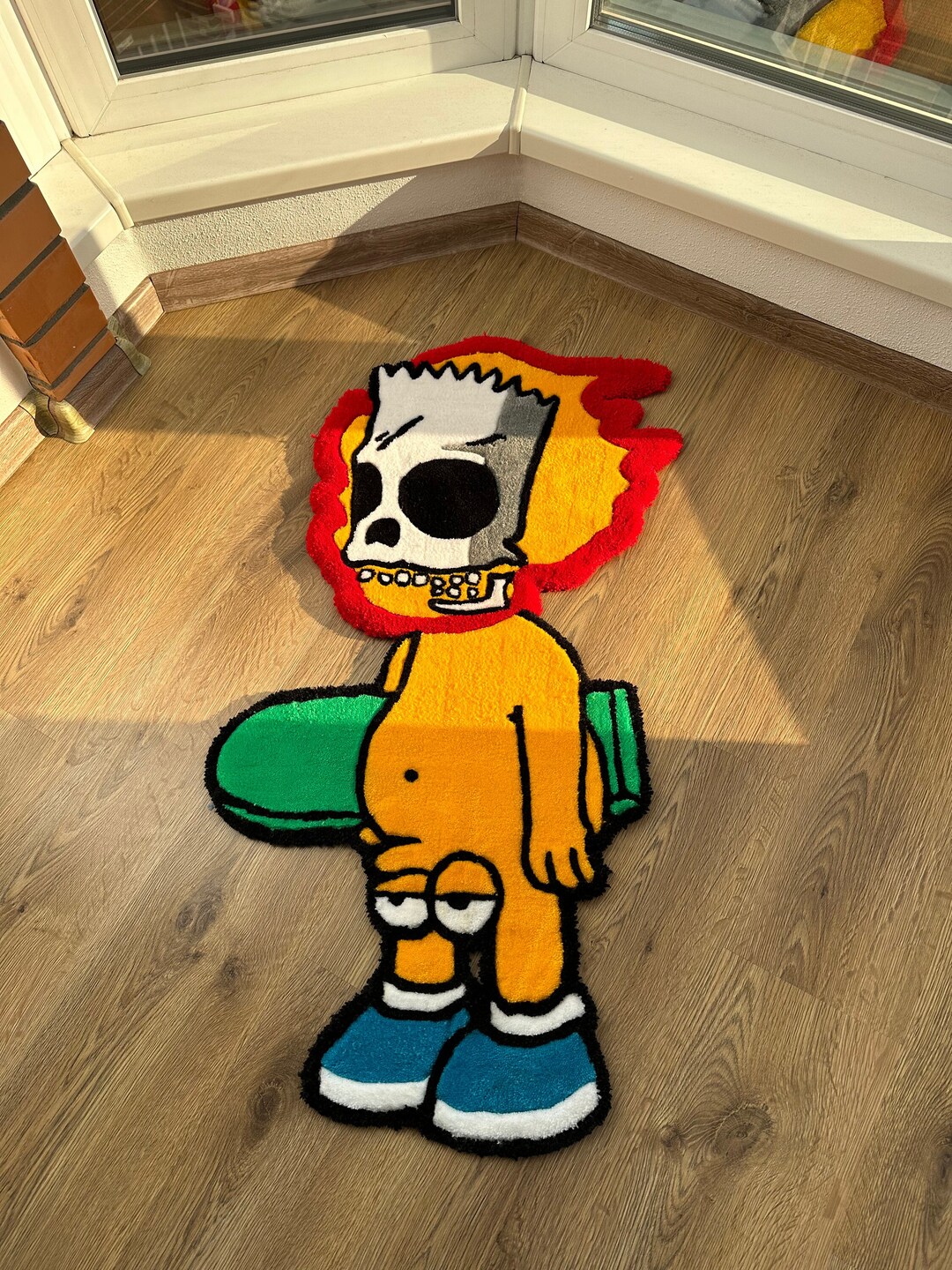 Skeleton Bart Simpson Tufting Rug - Etsy