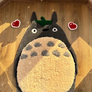 Totoro Puffy 3D Tufted Rug – Handmade Soft Rug From My Neighbor Totoro ...