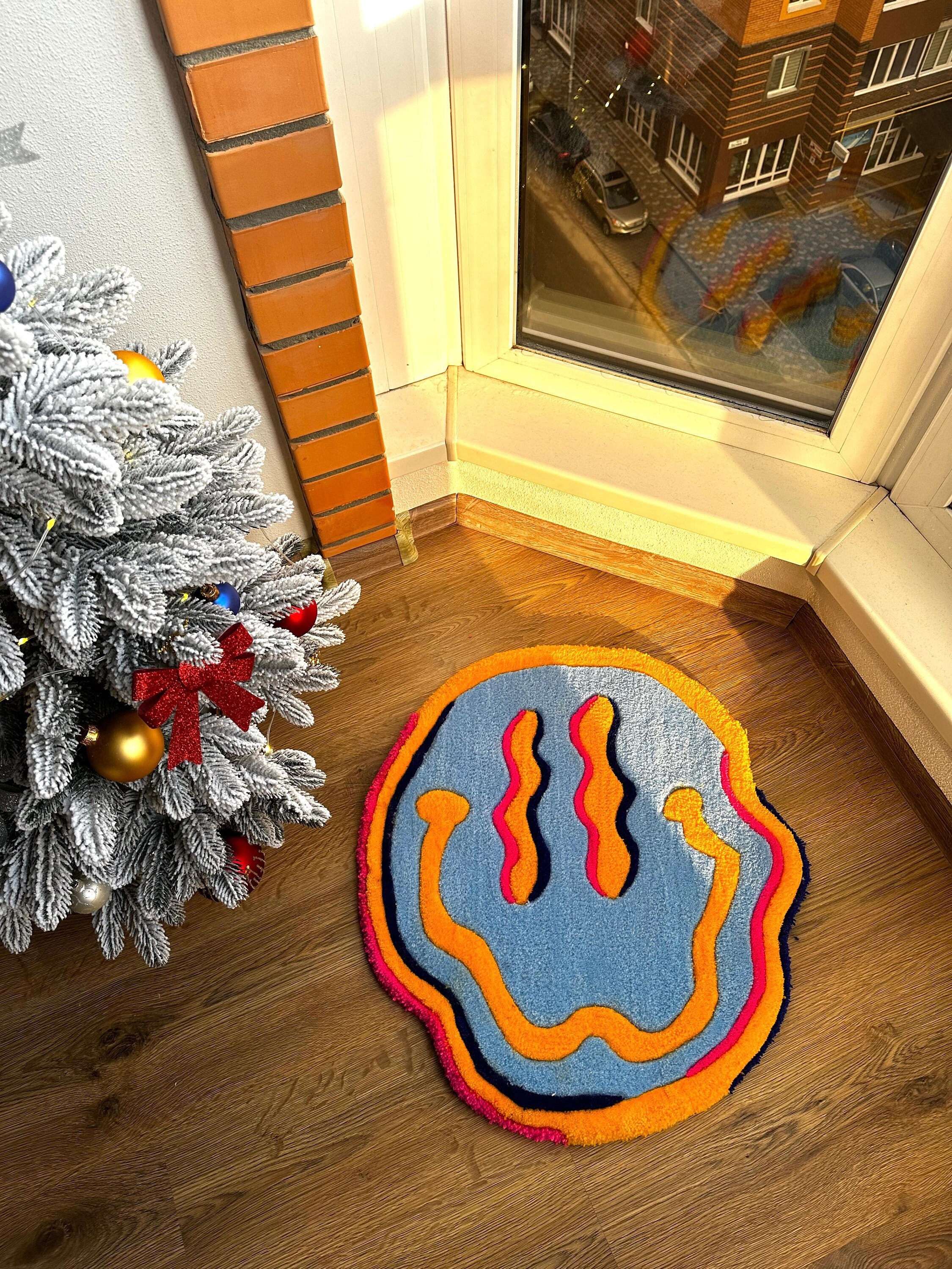 Abstract Tufting Smile Face Rug - Etsy