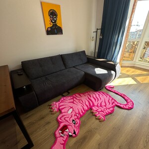 Big Tufting Pink Tiger Rug - Etsy