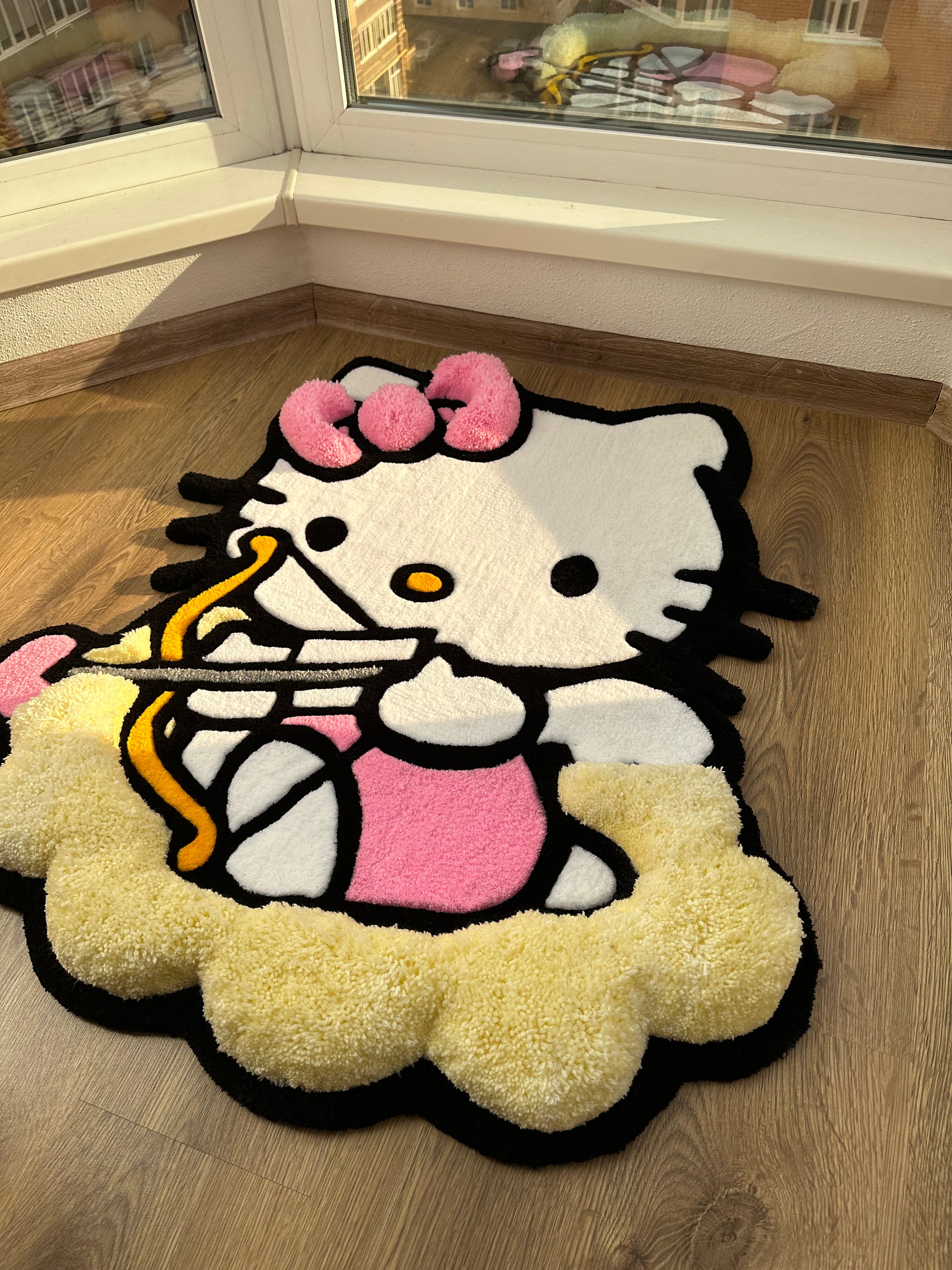 Super Puffy Hello Kitty Custom Tufting Rug 3D Rug - Etsy UK