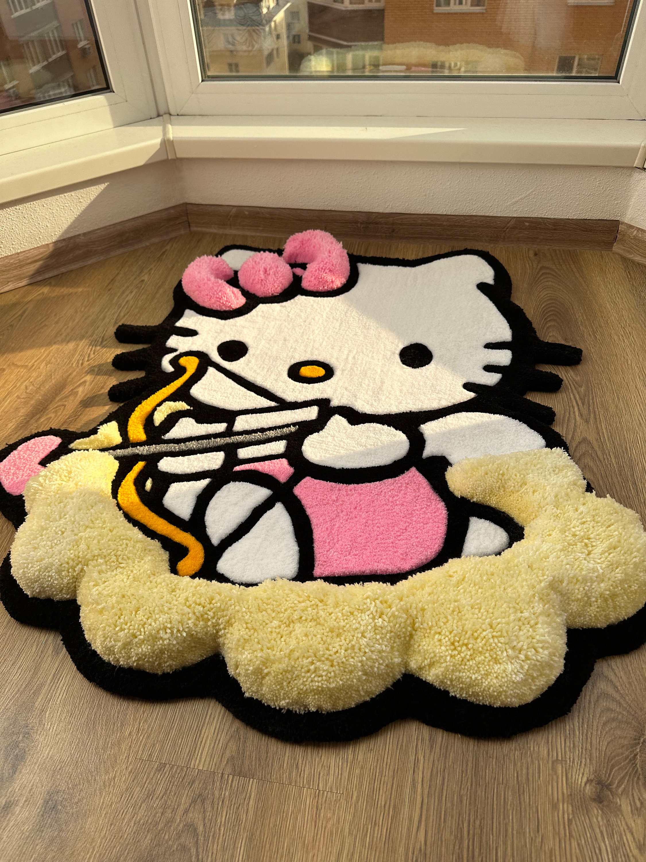 Super Puffy Hello Kitty Custom Tufting Rug 3D Rug - Etsy UK
