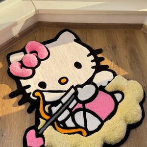 Cupid Puffy Rug – Custom Tufted Fluffy Carpet, Handmade Angel Rug With ...