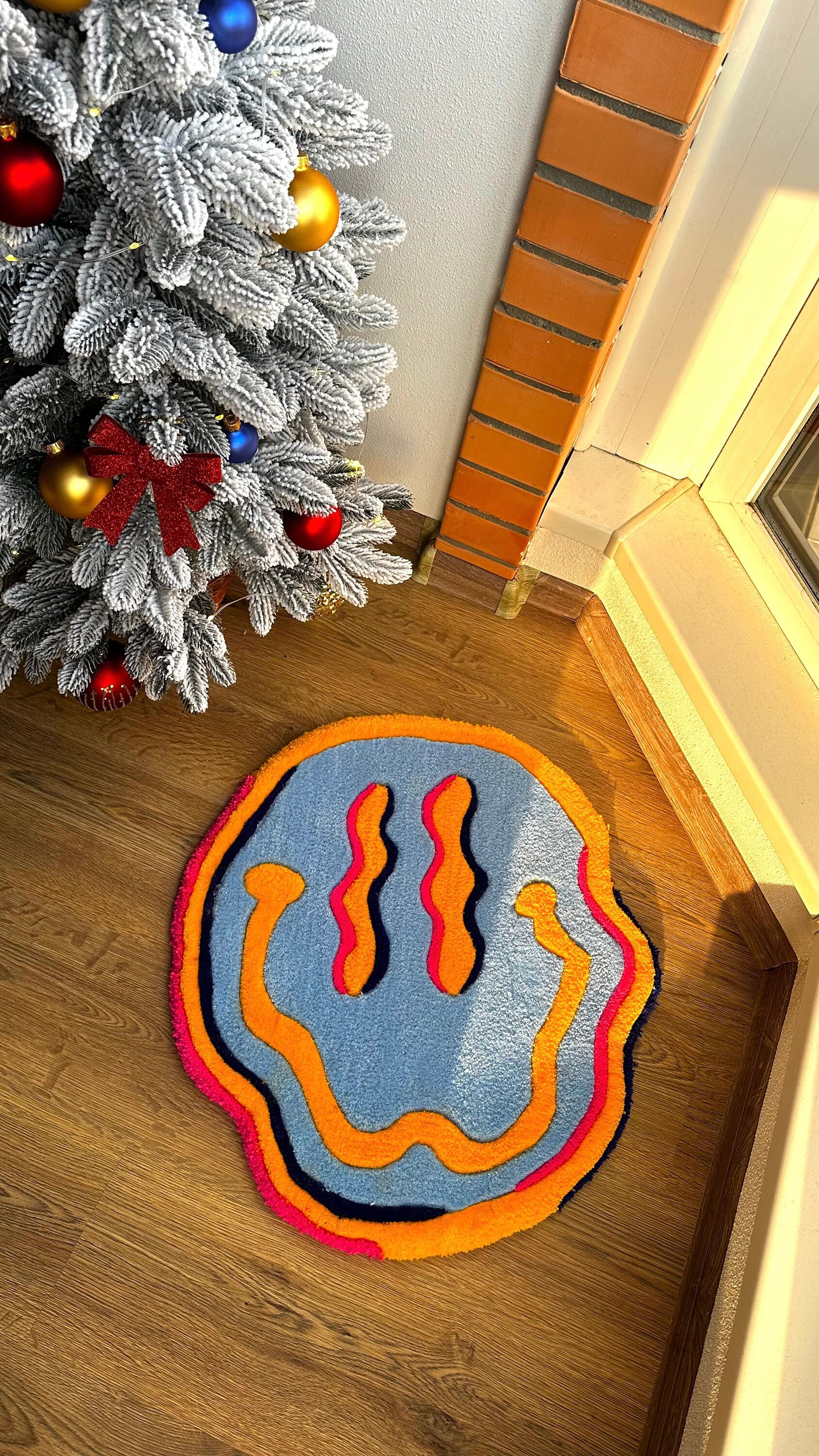 Abstract Tufting Smile Face Rug - Etsy