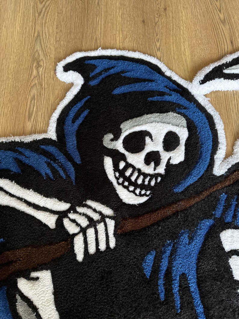 Ready to Ship Spooky Skeleton Tufting Rug - Etsy