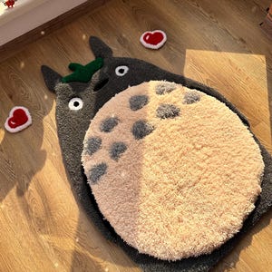 Totoro Puffy 3D Tufted Rug – Handmade Soft Rug From My Neighbor Totoro ...