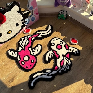 Custom Koi Yin Yang Fish Tufting Handmade Rug - Etsy