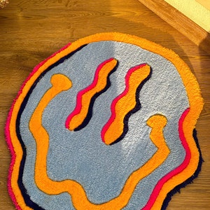 Abstract Tufting Smile Face Rug - Etsy
