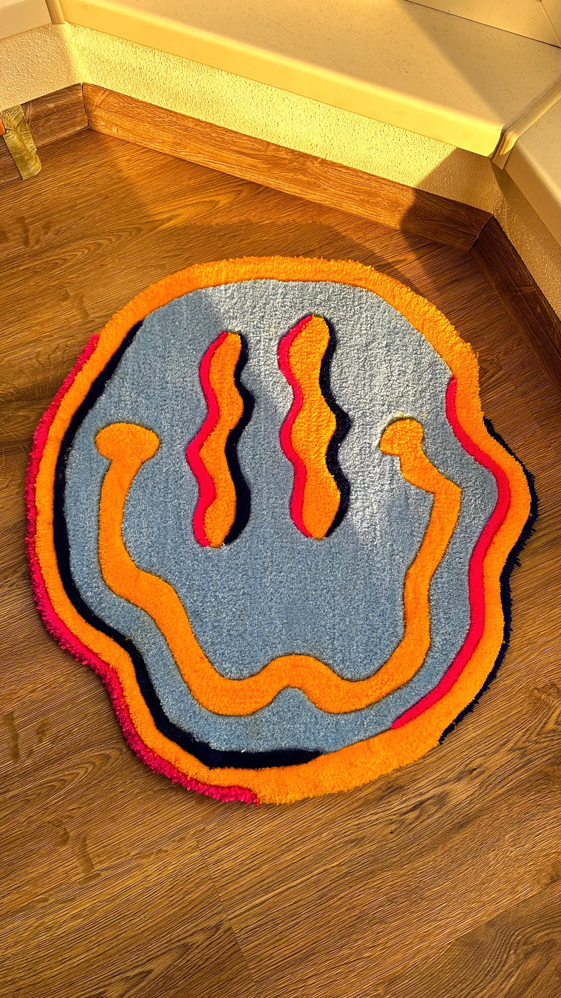 Abstract Tufting Smile Face Rug - Etsy