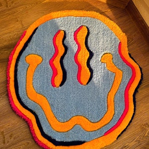 Abstract Tufting Smile Face Rug - Etsy