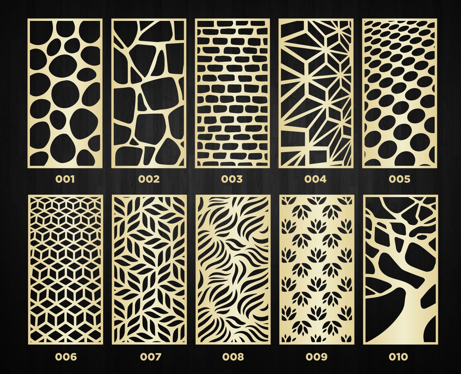 50 Geometric Panels: Laser Cut Metal & Wood Patterns (SVG Bundle) - Etsy