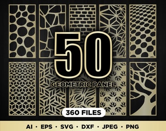 Floral Patterns Panel Templates SVG Set 34. 7 Vector Laser Cutting ...