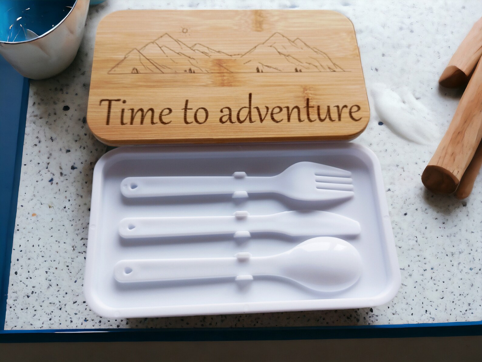Personalized 2-layer Lunch Box Container With Engraved Bamboo Lid ...