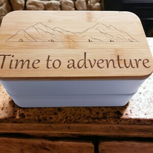 Personalized 2-layer Lunch Box Container With Engraved Bamboo Lid ...