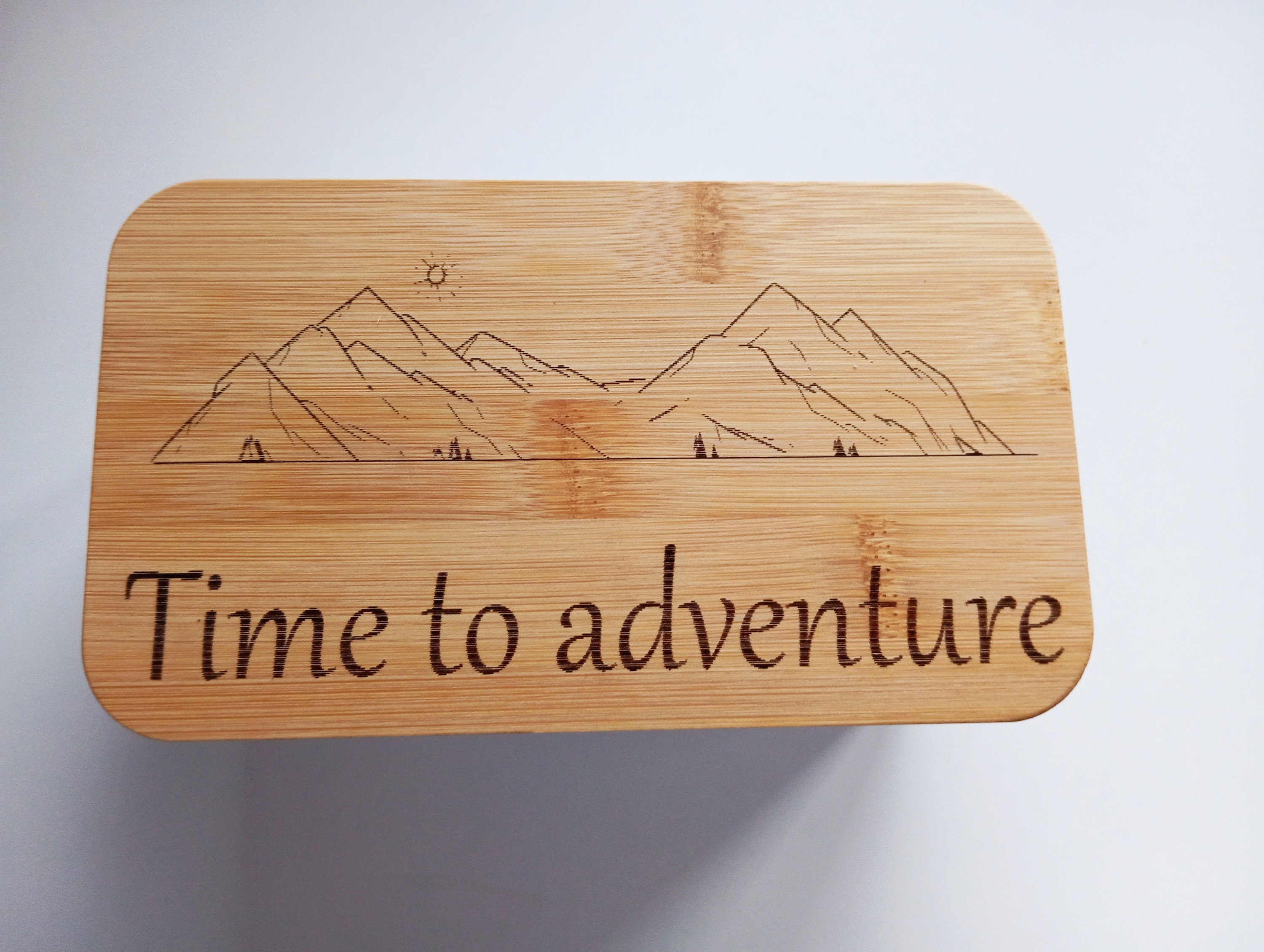 Personalized 2-layer Lunch Box Container With Engraved Bamboo Lid ...