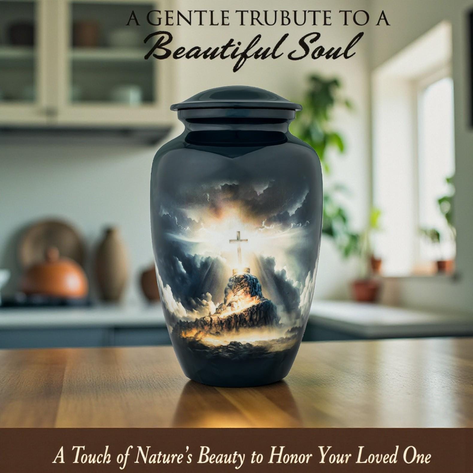 Holy Cross Heaven Cremation Urn for Human Ashes - Adult Male & Female ...