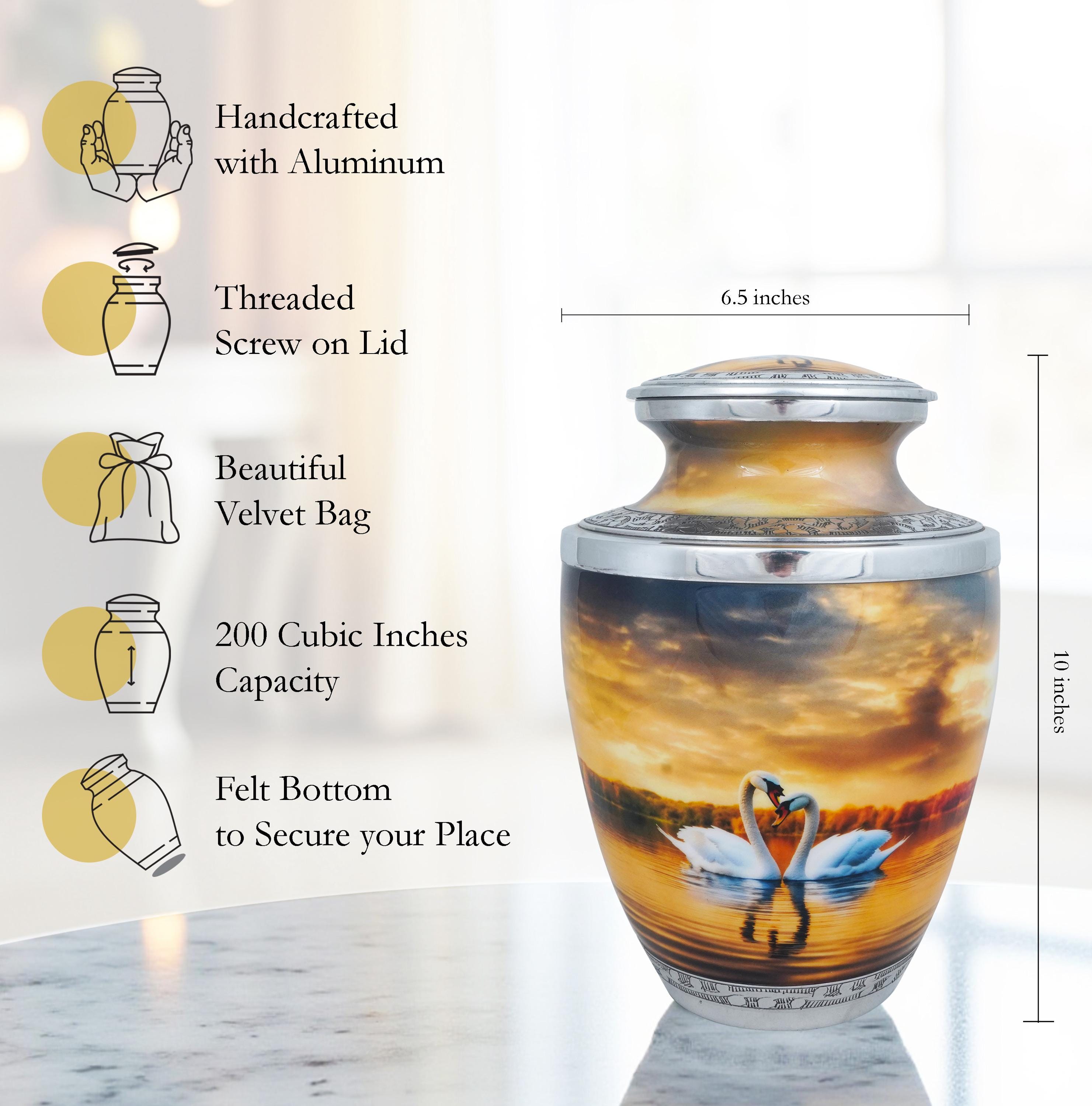 Pair of Swan Adult Cremation Urn for Human Ashes – Full Size Urns With ...