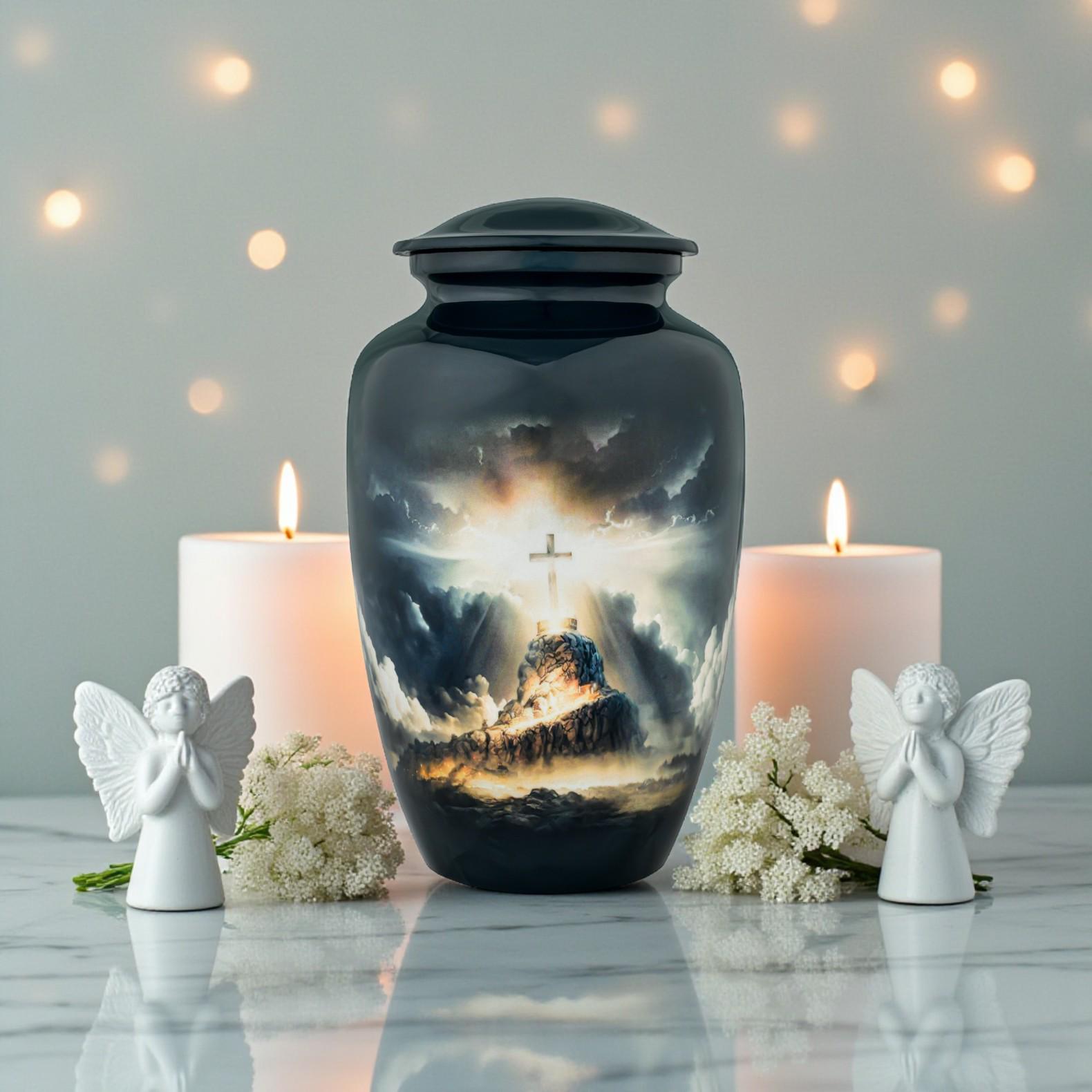 Holy Cross Heaven Cremation Urn for Human Ashes - Adult Male & Female ...