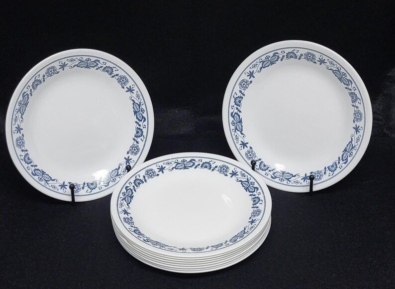 Corelle Vintage 70s Side Plates Old Town Blue Onion Discontinued Set of ...