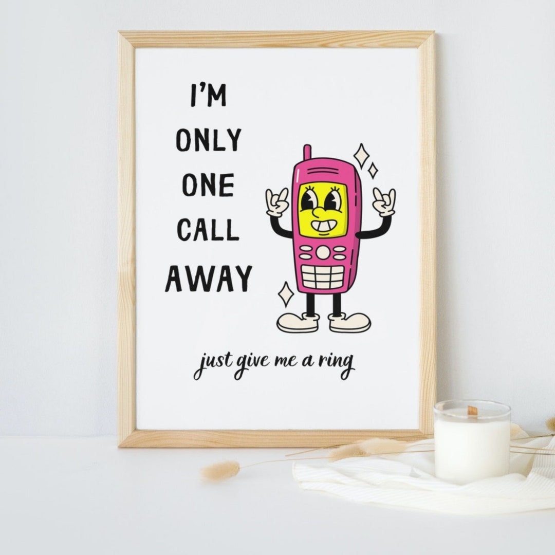 Retro Telephone Print Fun 70s 80s 90s Phone Art Print - Etsy