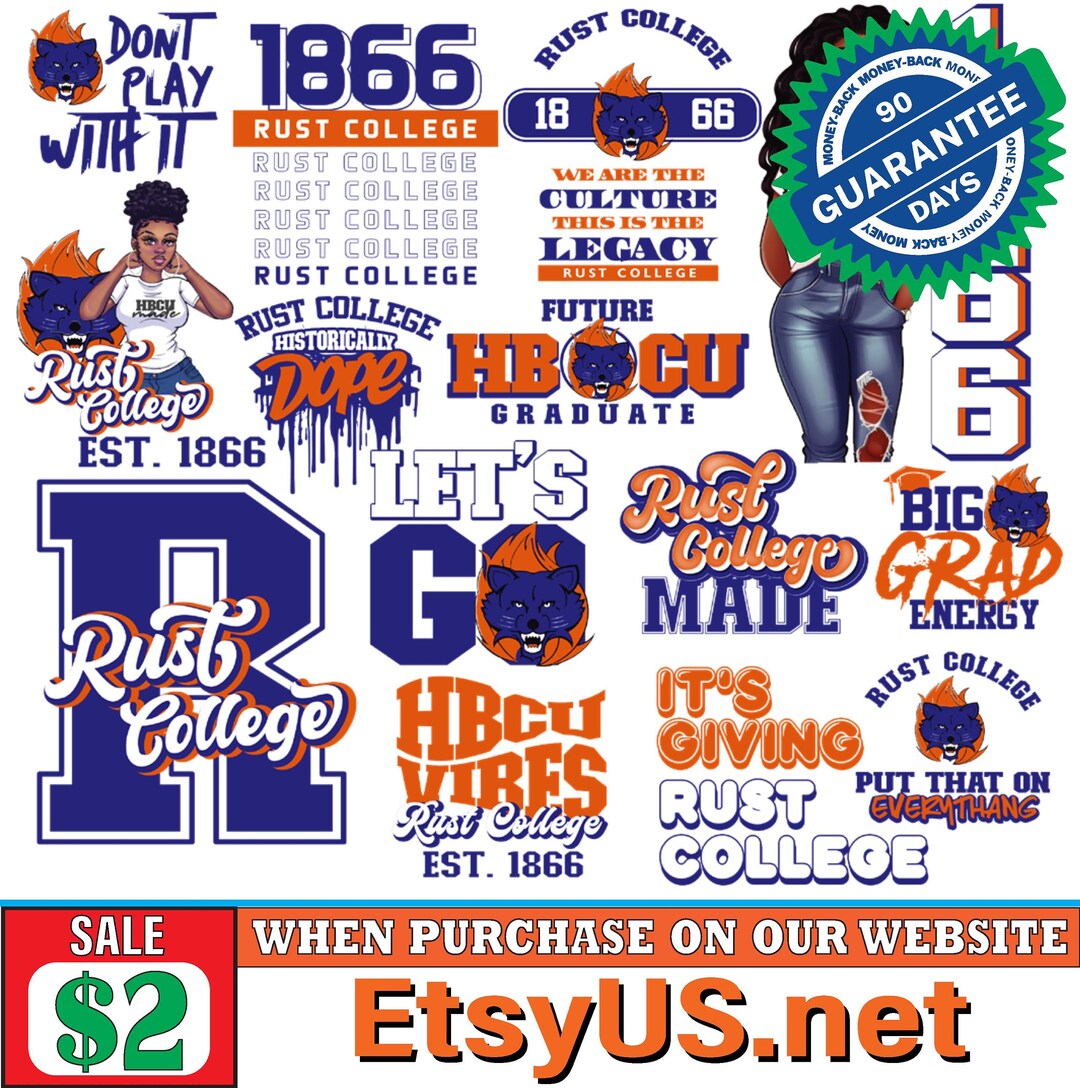 Rust College Svg, New Hbcu Collection 2023 - Etsy