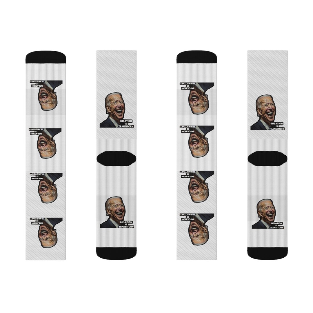 Joe Biden Inflation is Transitory Sublimation Socks - Etsy