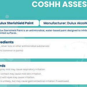 COSHH Assessment for Dulux Sterishield Paint - Etsy