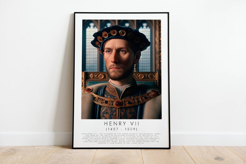 Tudor Kings and Queens Classroom Poster, British History Wall Art ...