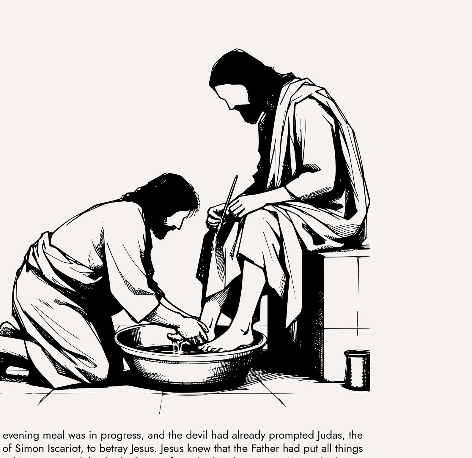 Jesus Washes the Disciples Feet INSTANT DOWNLOAD | John 13:1-17 | Bible ...