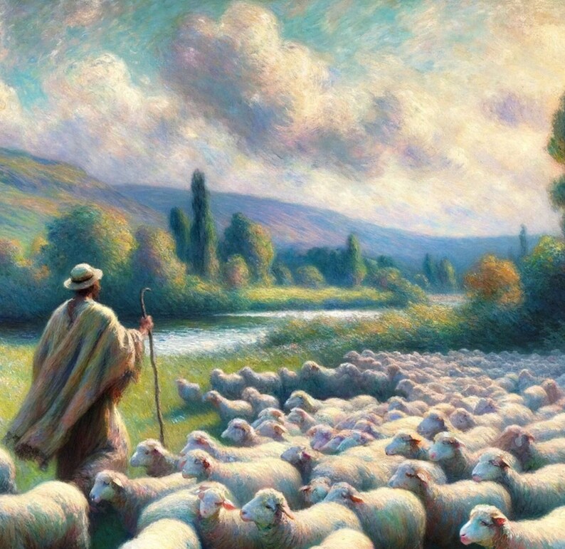 The Parable of the Lost Sheep PHYSICAL PRINT | Luke 15:4-7 | Leaving ...