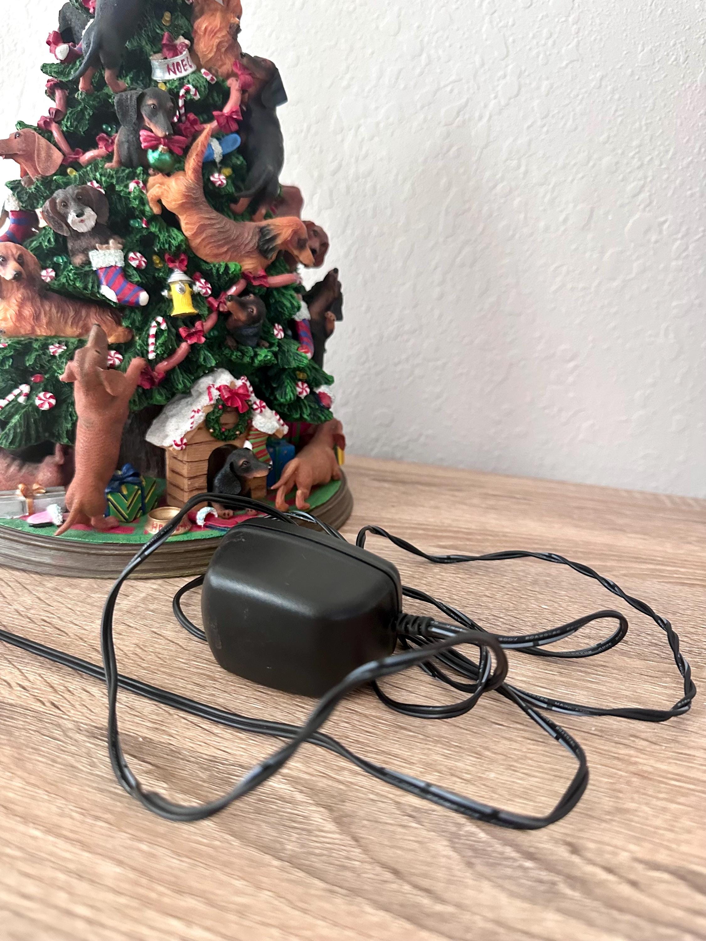 Danbury Mint 12.5 Dachshund Christmas Tree Weiner Dog Hot Dog Lights up ...