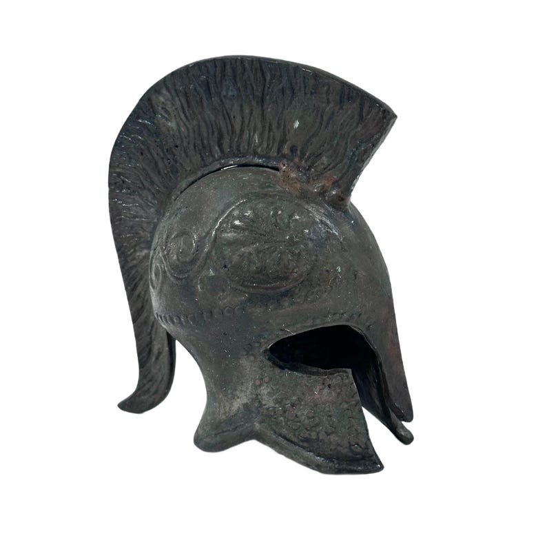 Mini Greek Corinthian Helmet Replica | Bronze Look Ancient Greek Armor ...