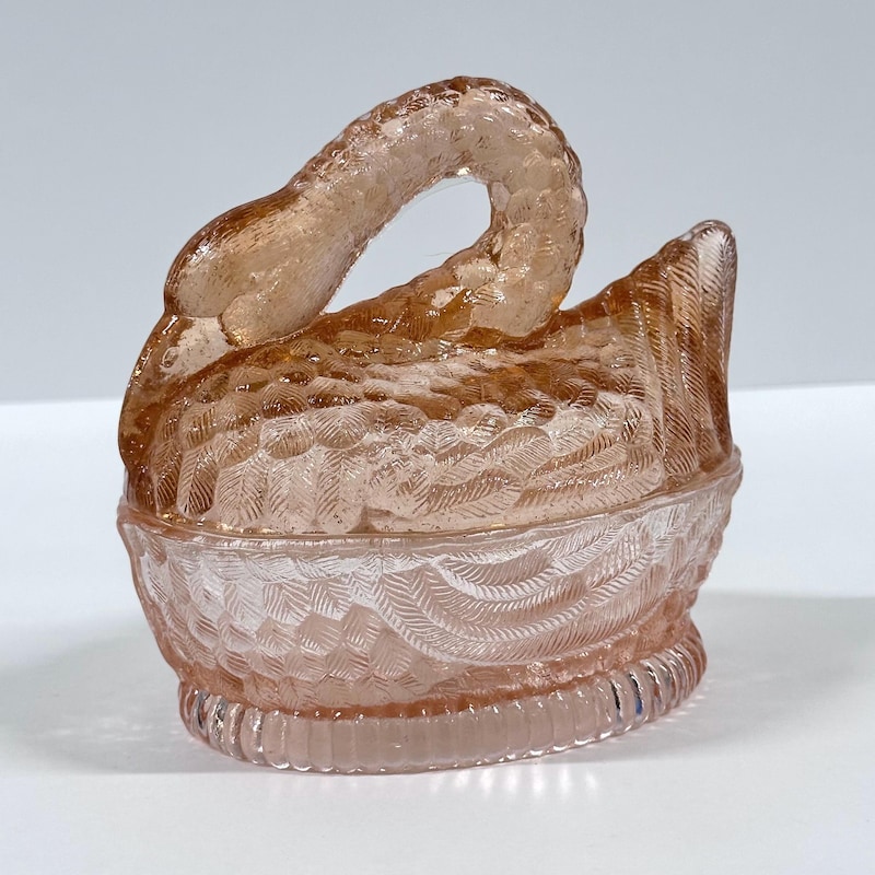 Pink Swan Trinket Dish - Etsy
