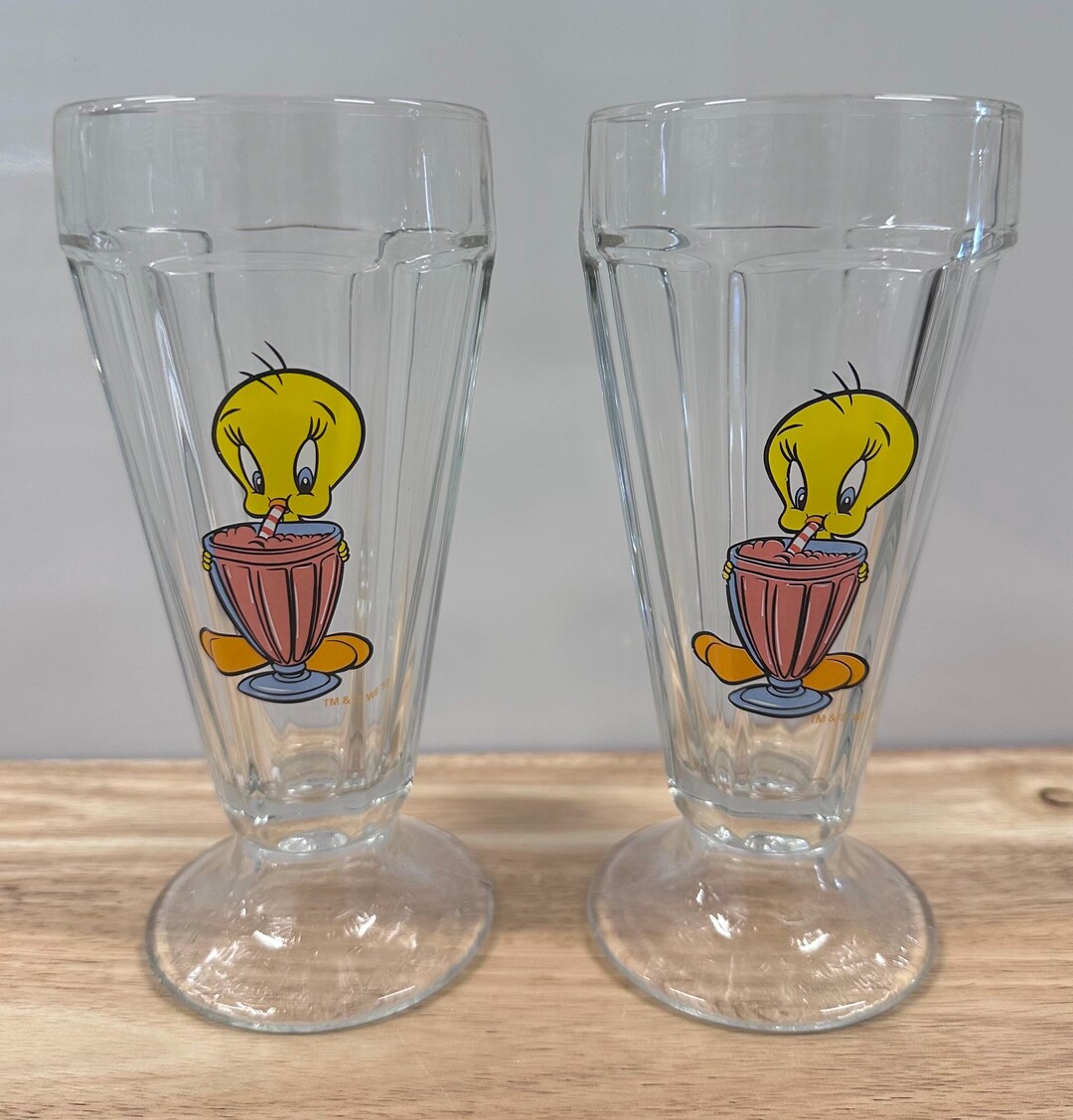 Vintage Tweety Bird Ice Cream Sundae Glasses Set Warner Bros Studios ...
