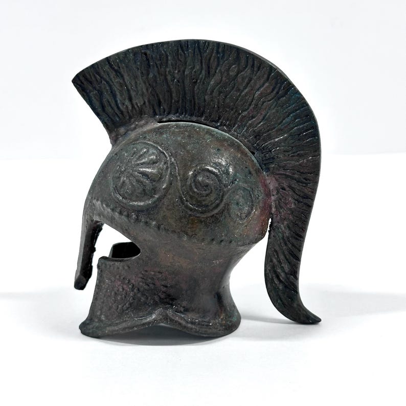 Mini Greek Corinthian Helmet Replica | Bronze Look Ancient Greek Armor ...