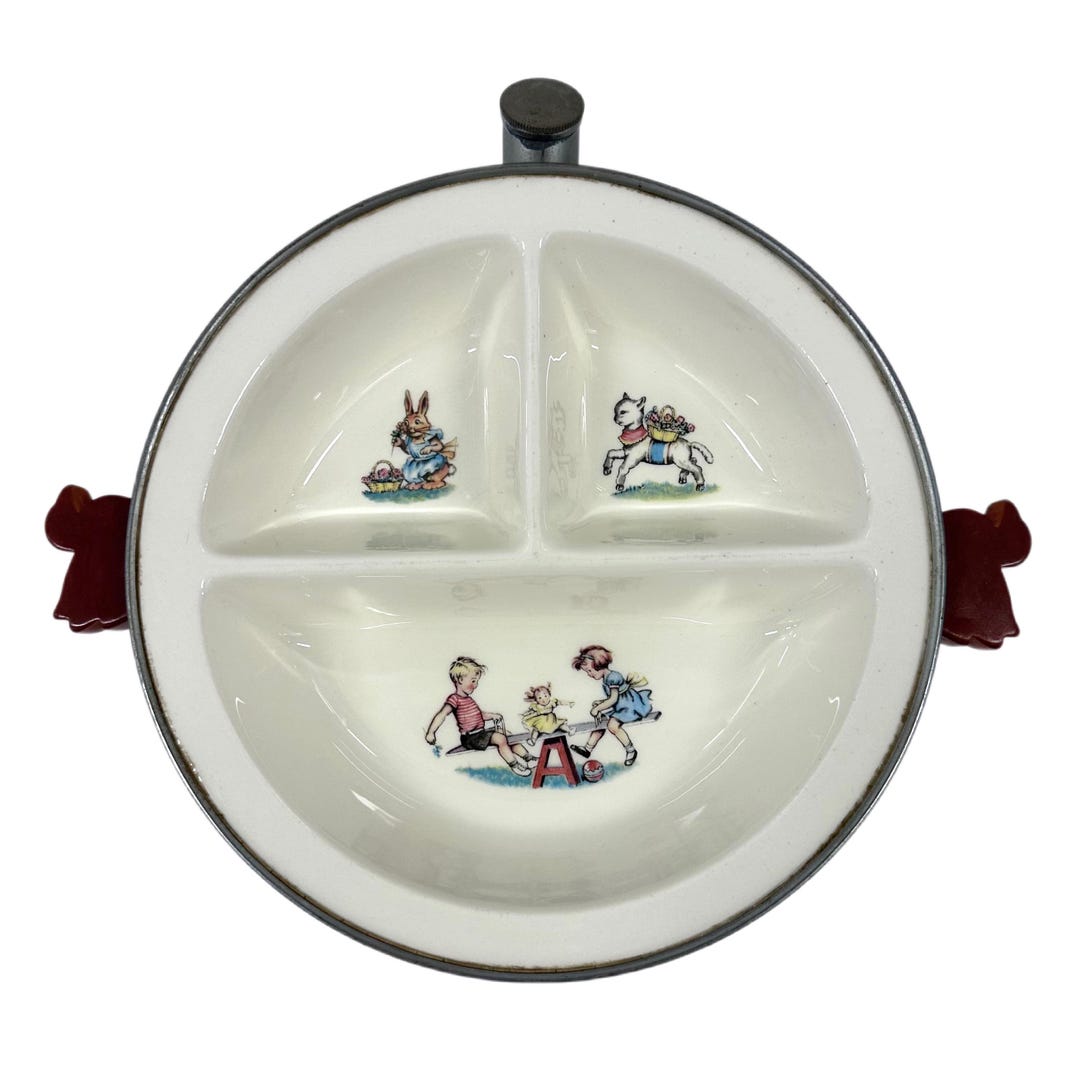 Vintage Children’s Warming Plate | Majestic Products USA | Divided ...