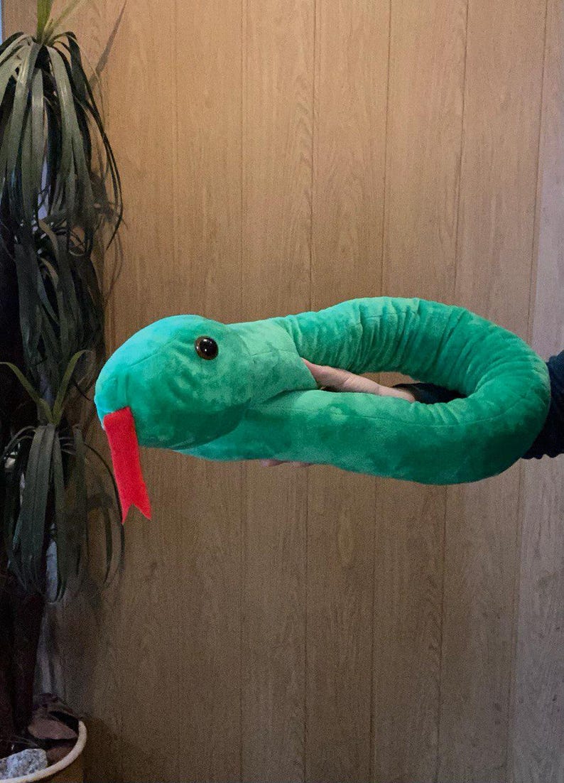 2025 Green Snake Plush Toy | Furry Reptile Friend Cosplay and Photo ...