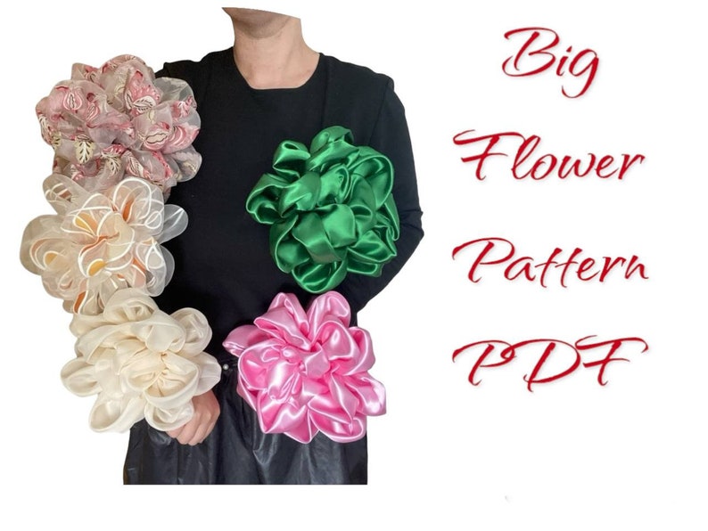 Large Flower Instruction Pattern Brooch Flower Large Flower Pattern ...