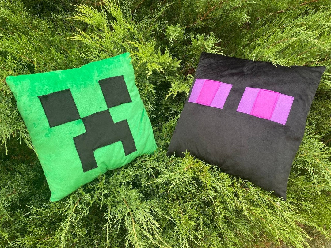 Fancy Pillow Minecraft Enderman & Creeper Trow Gamer Gift, Minecraft ...