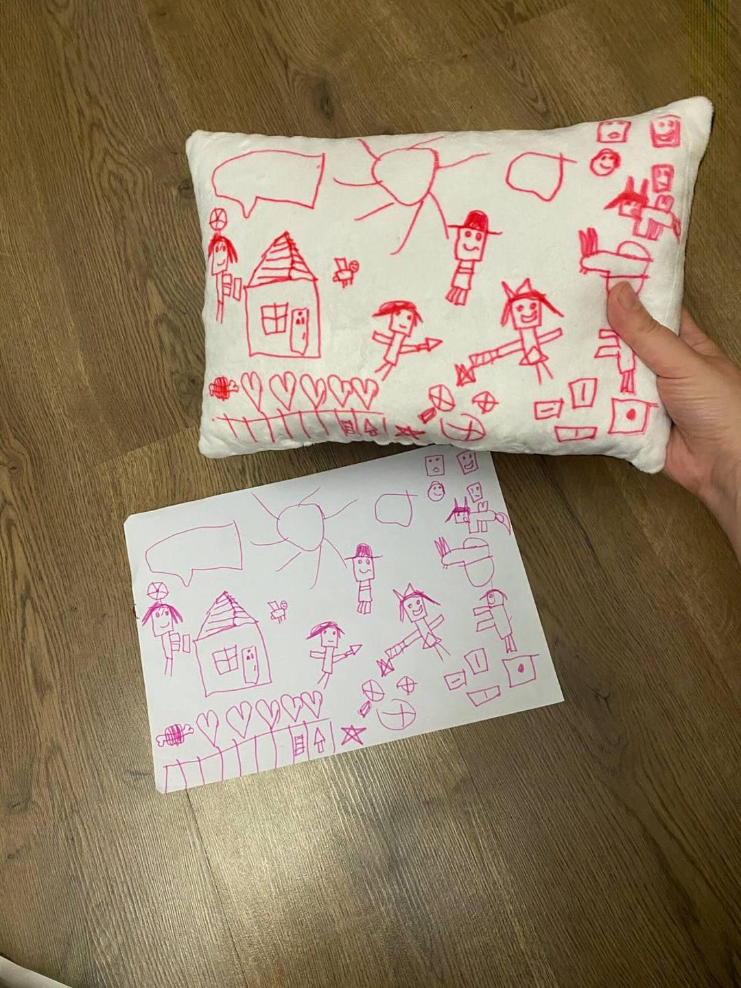 Kids Draw Plush Toys,custom Photo,memory Pillow,baby Drawing,personal ...