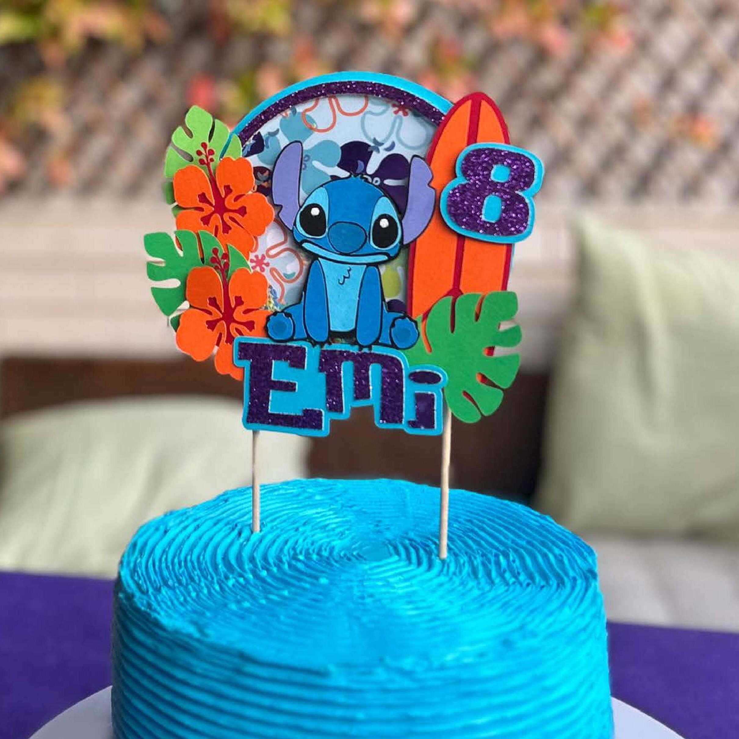 Stitch Cake Topper SVG Hawaiian Inspired Cake Topper SVG Cake Topper ...