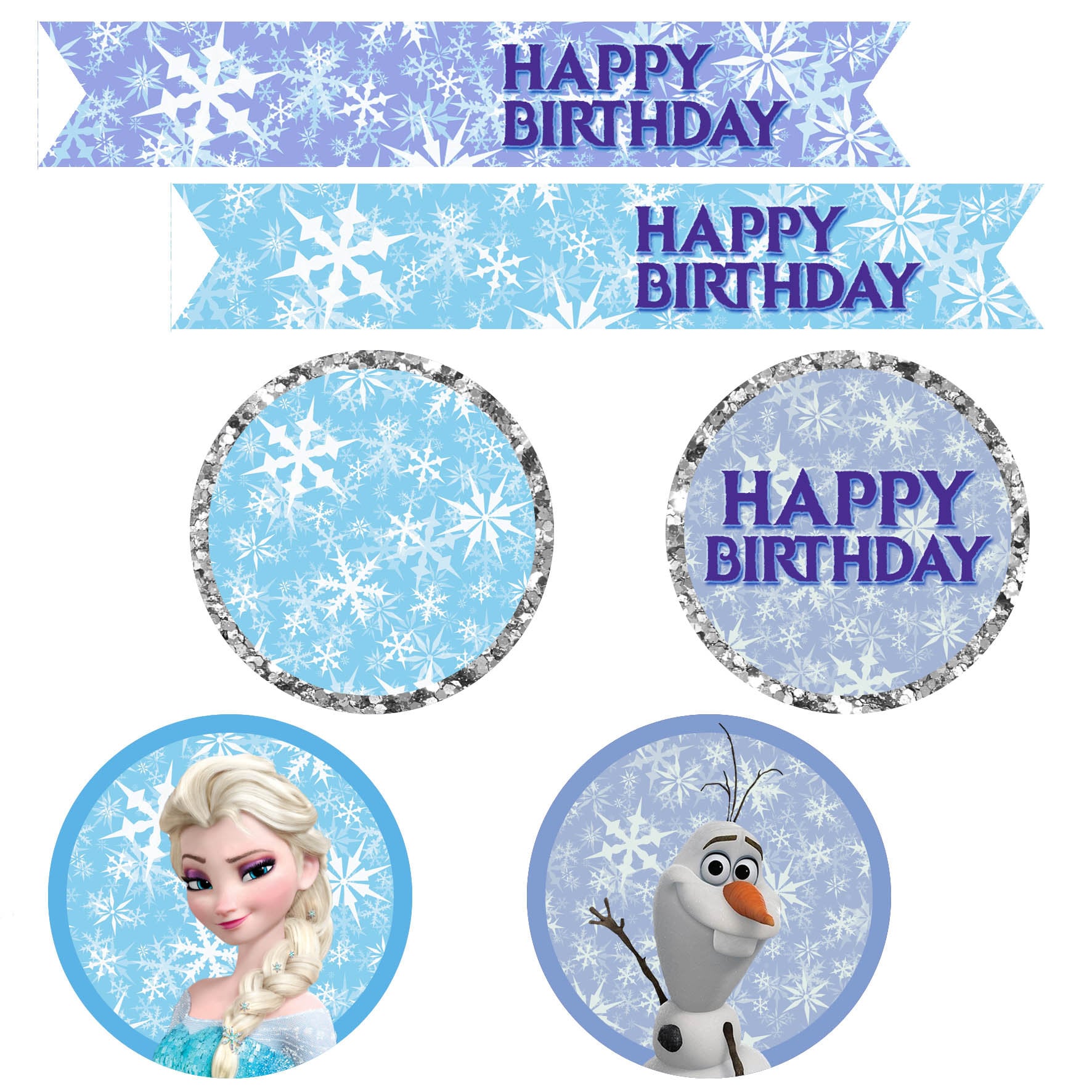 Princess Elsa Cake Topper SVG Frozen Inspired Party Cake Topper SVG ...